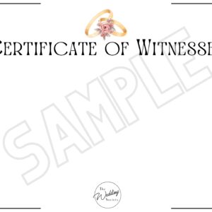 Certificate of 7 Witnesses Bundle - The Wedding Society